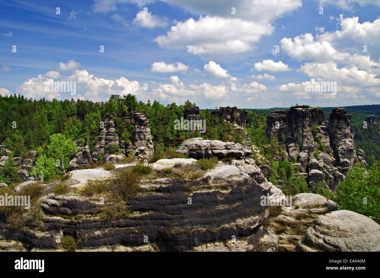 Elbe Sandstone Mountains Stock Photo - Alamy