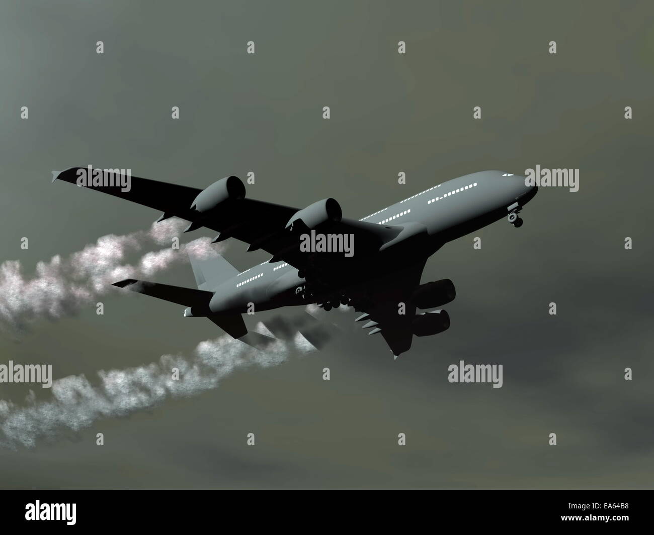 Aircraft - 3D render Stock Photo - Alamy