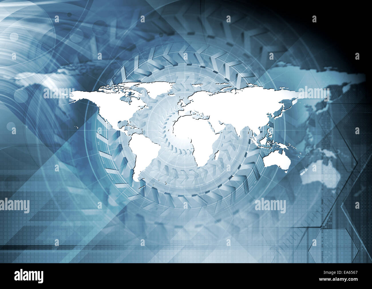 Hi-tech blue design Stock Photo - Alamy