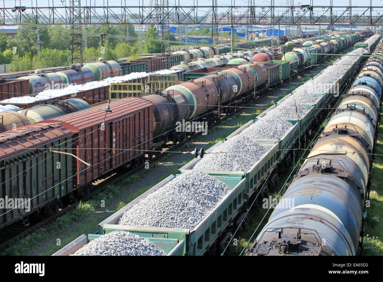train yard full Stock Photo - Alamy