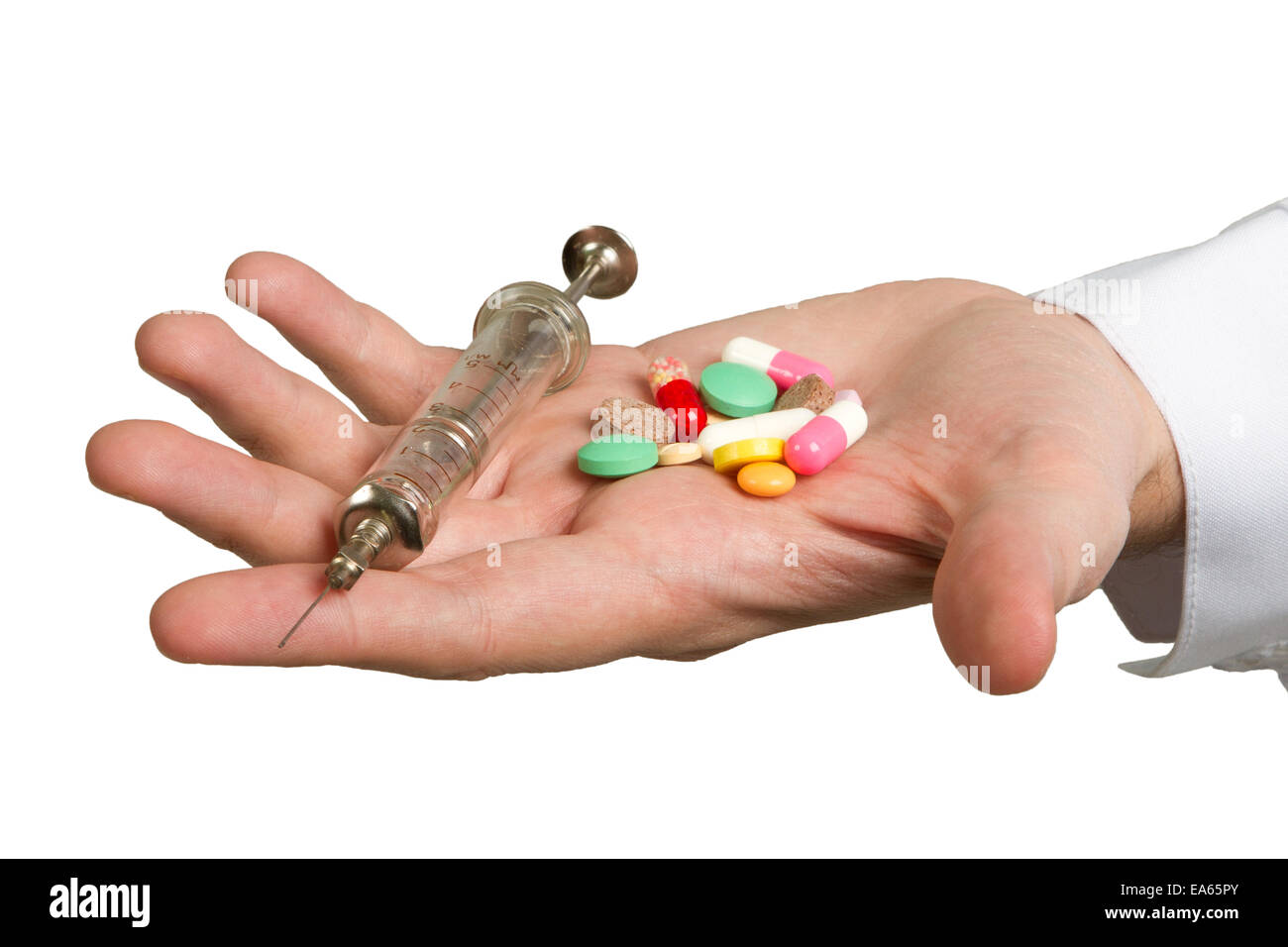 pill in a hand Stock Photo - Alamy