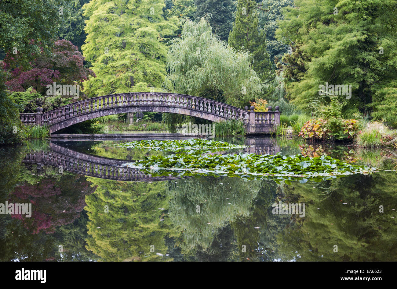 Bridge with reflection Stock Photo - Alamy