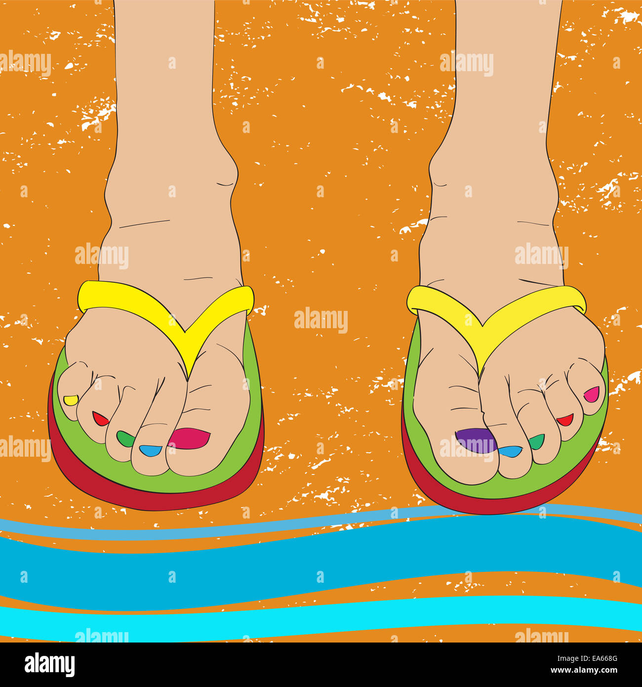 Sketch of slippers hi-res stock photography and images - Alamy