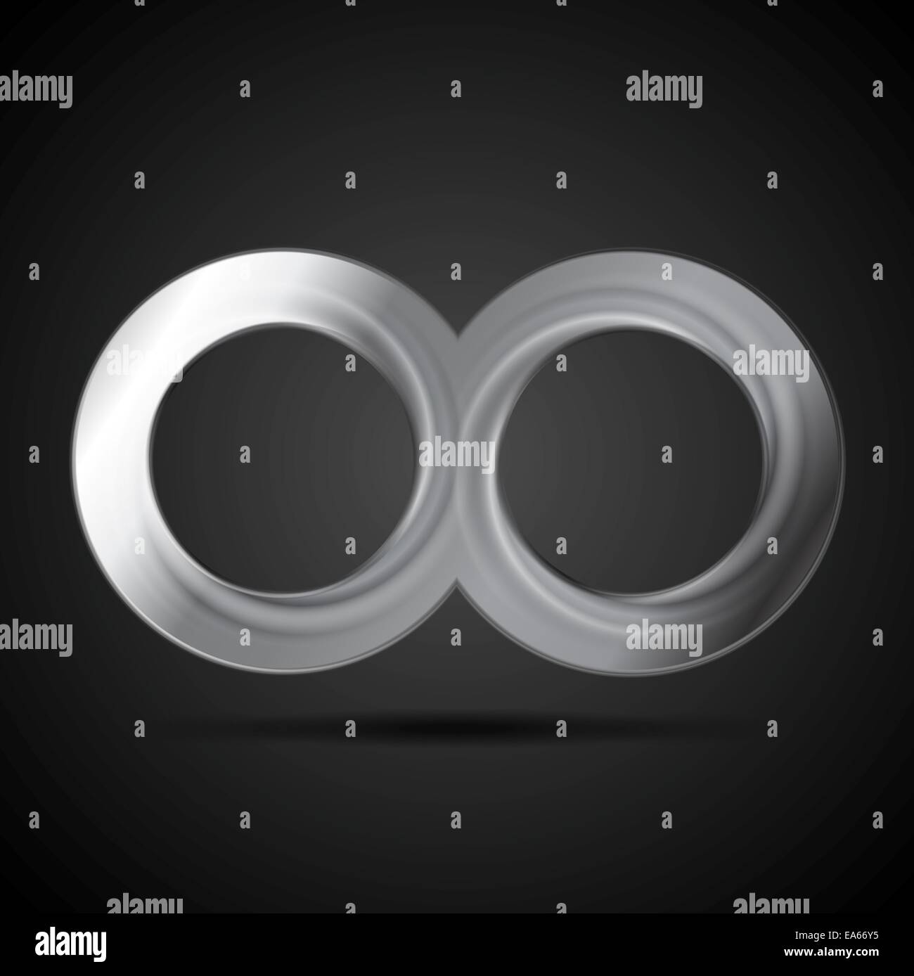 Abstract metallic infinity sign logo Stock Photo - Alamy
