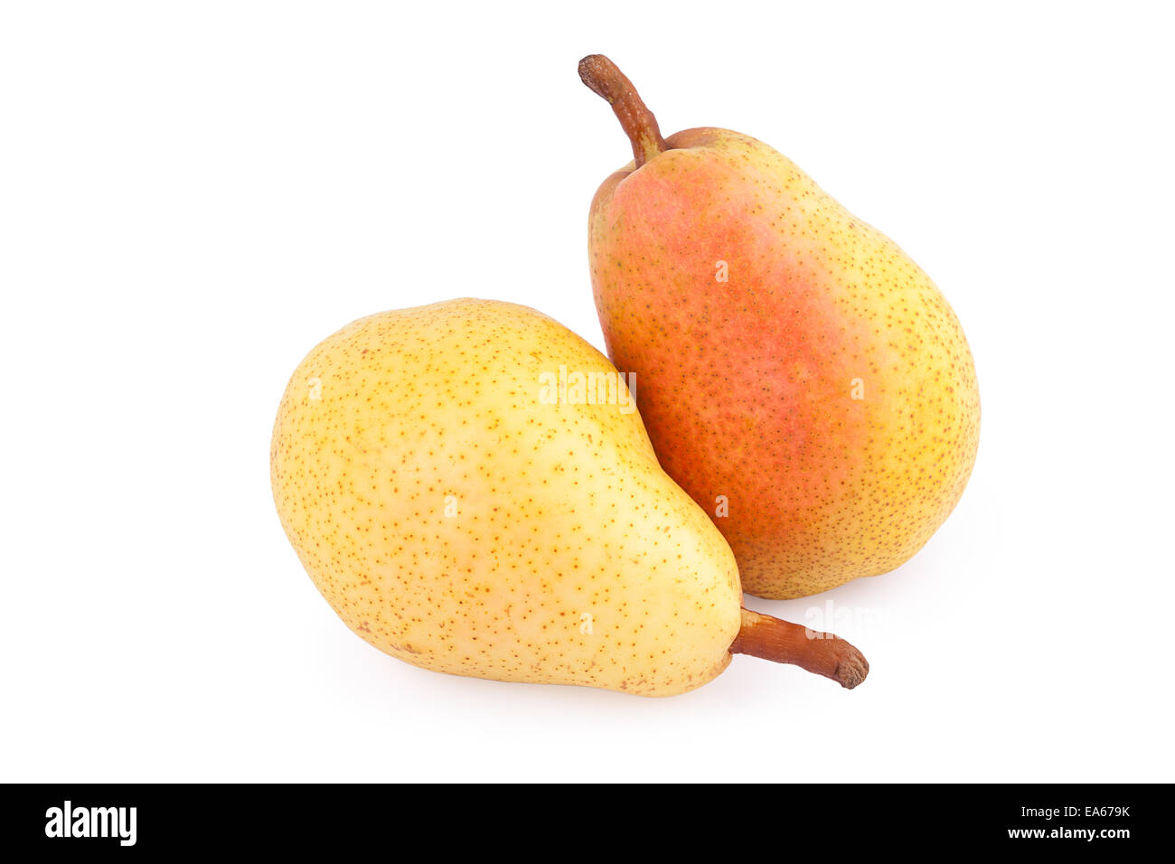 Two Ripe Pears isolated on white Stock Photo - Alamy