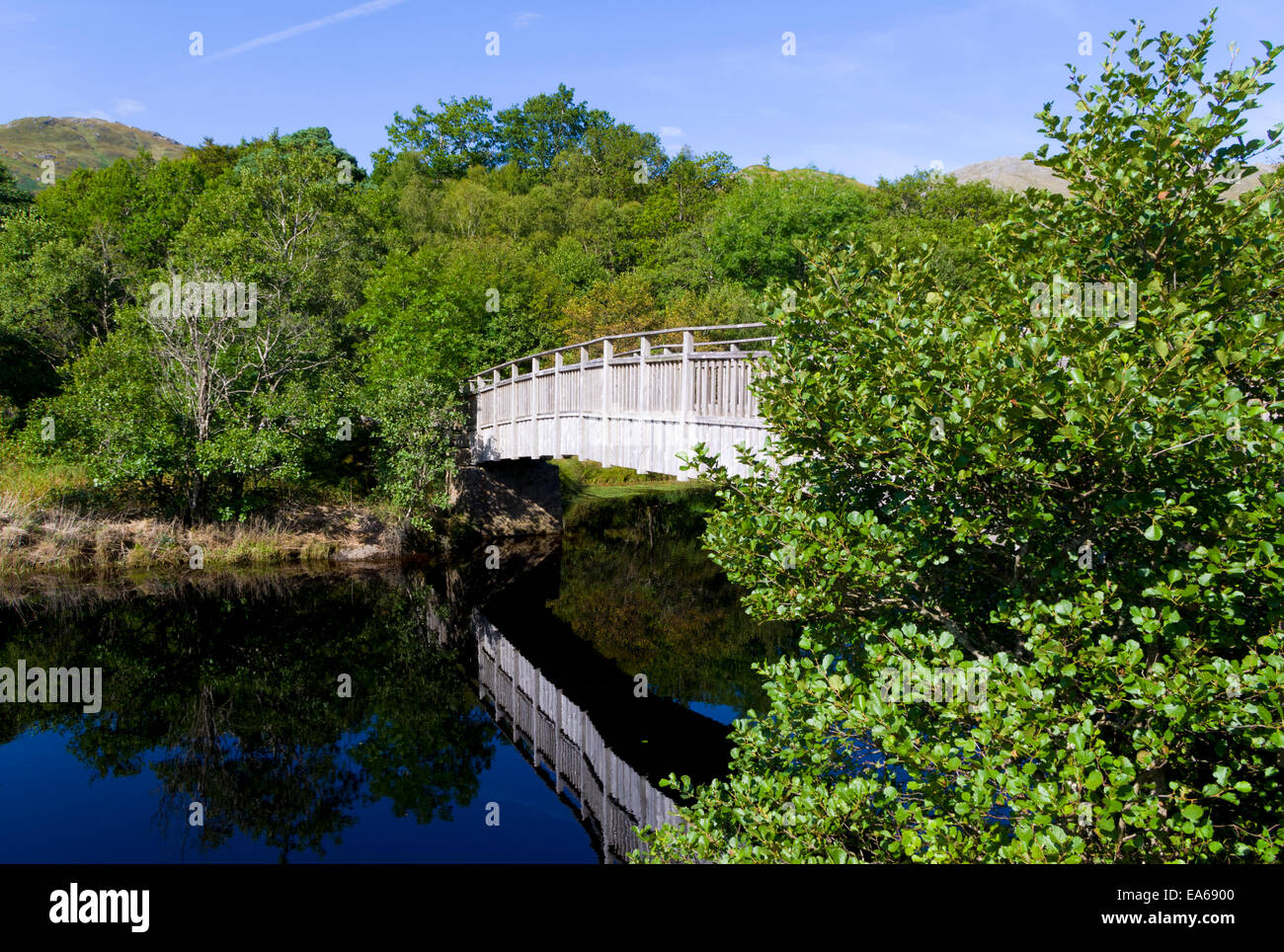 Footbridge Over The River Callop Flowing Into Loch Sheil, Glenfinnan ...