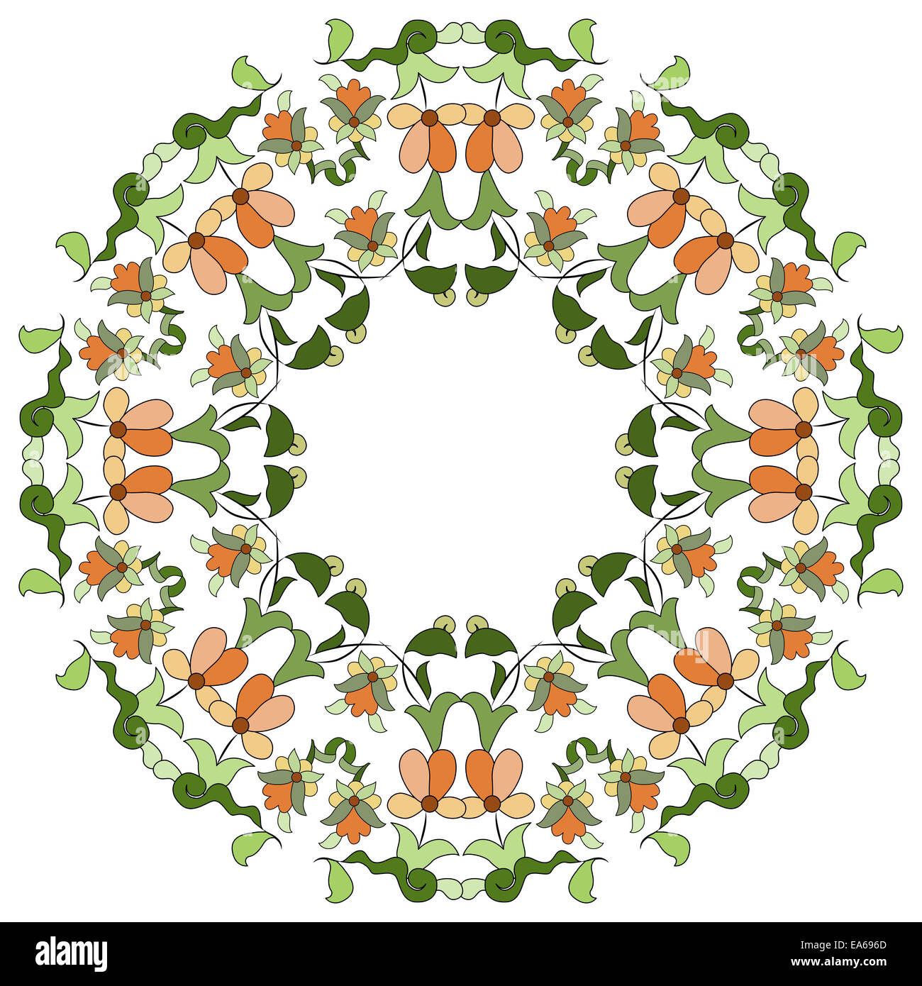 Decorative motifs of flowers Cut Out Stock Images & Pictures - Alamy