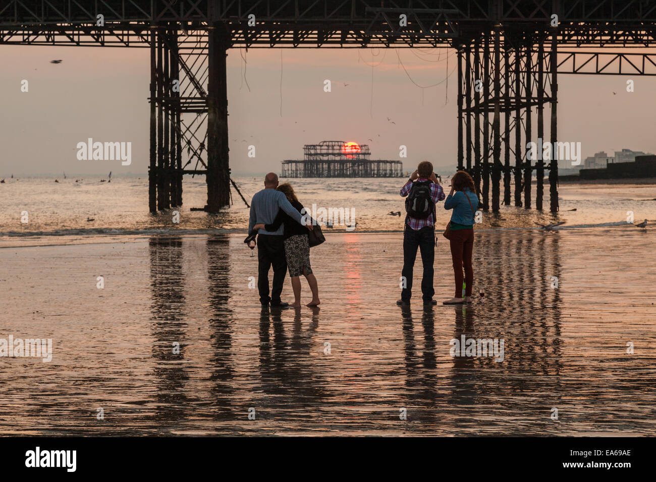 Brighton pier sunset hi-res stock photography and images - Alamy