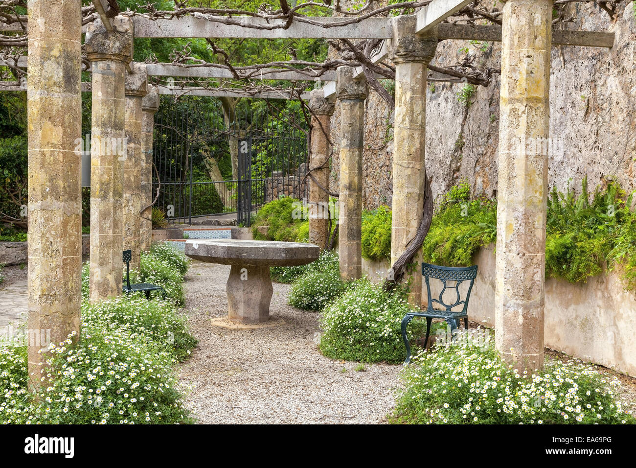 In the garden of the farm La Granja Stock Photo - Alamy