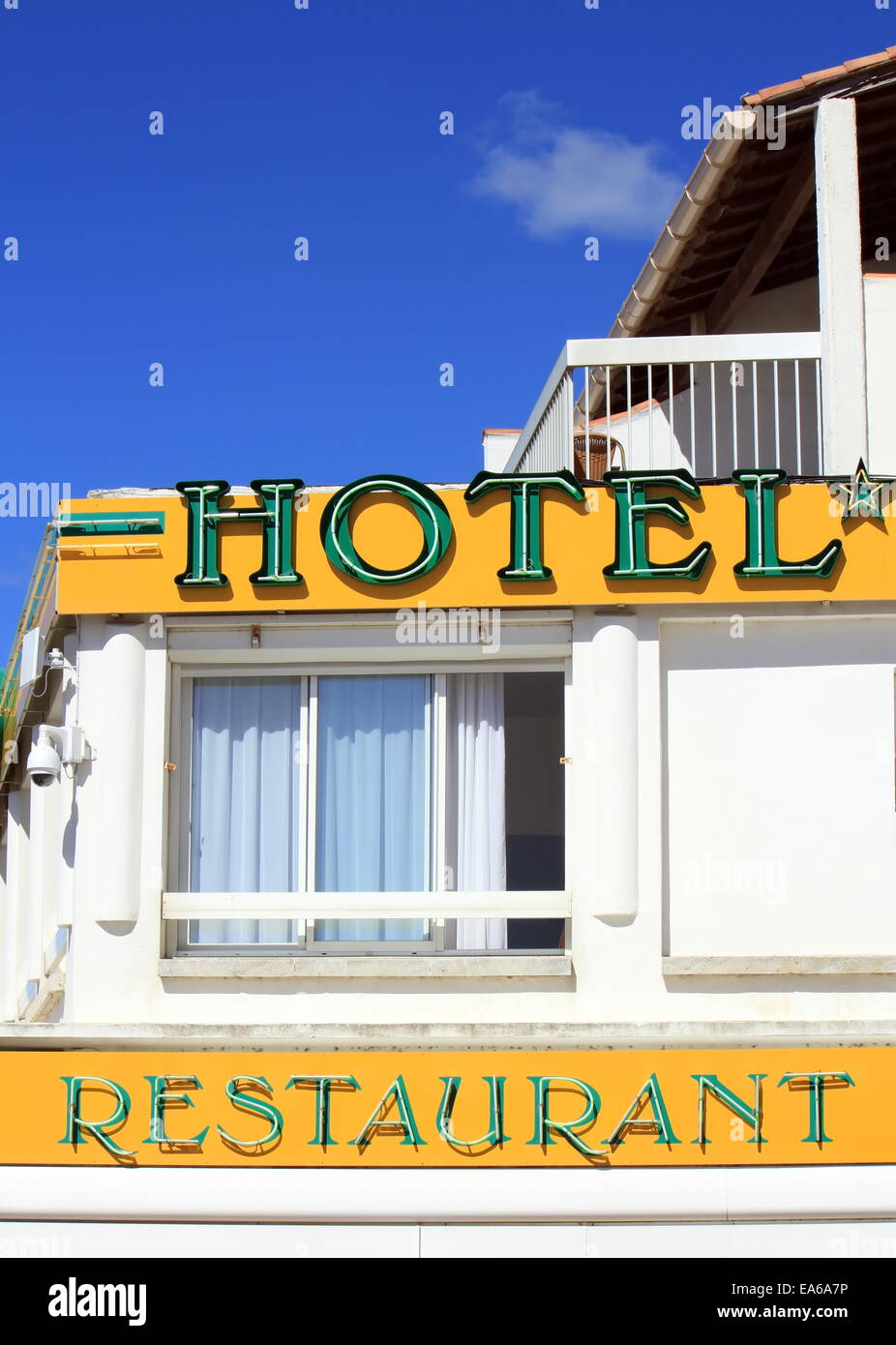 Hotel and restaurant building Stock Photo - Alamy