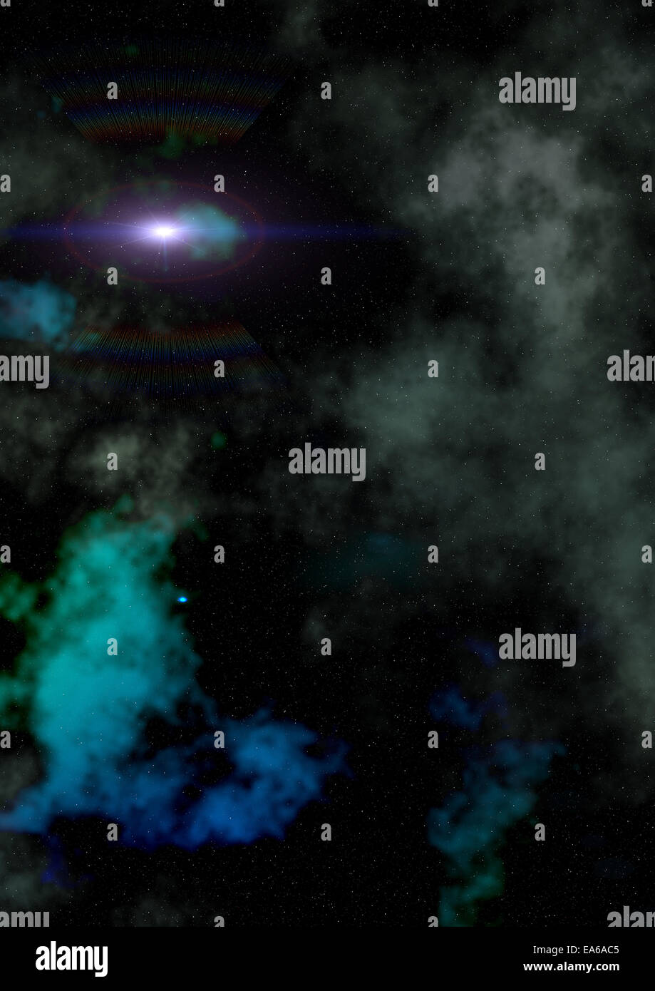 Star field in space and a nebulae Stock Photo - Alamy