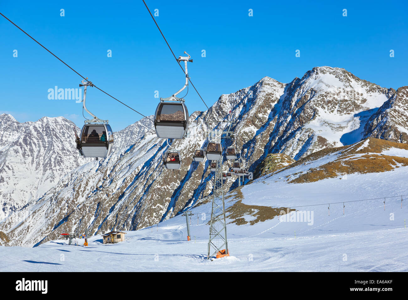 Mountains ski resort - Innsbruck Austria Stock Photo - Alamy