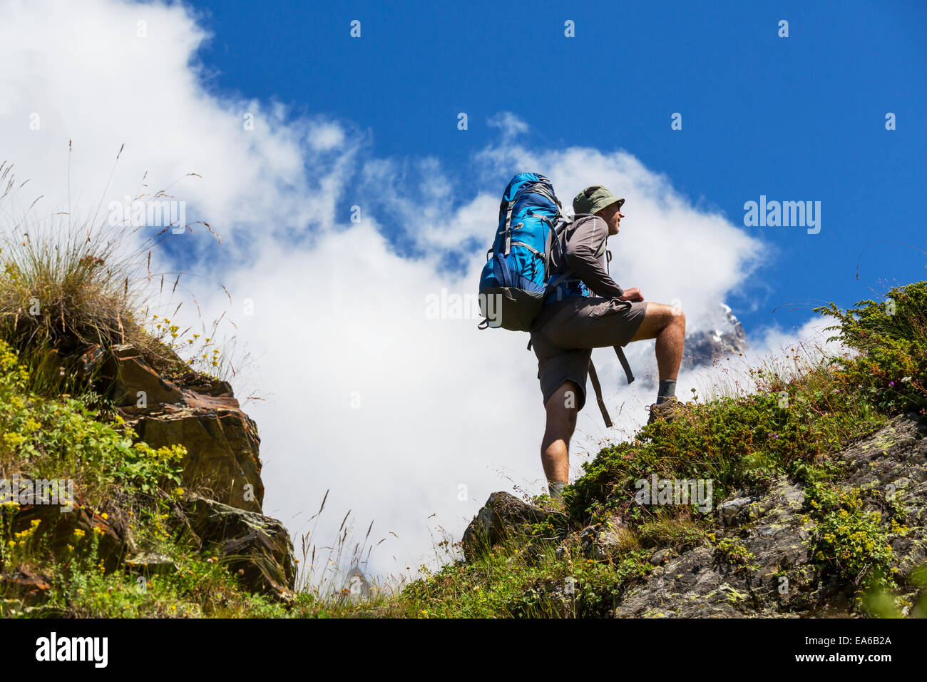Hike in mountains Stock Photo - Alamy