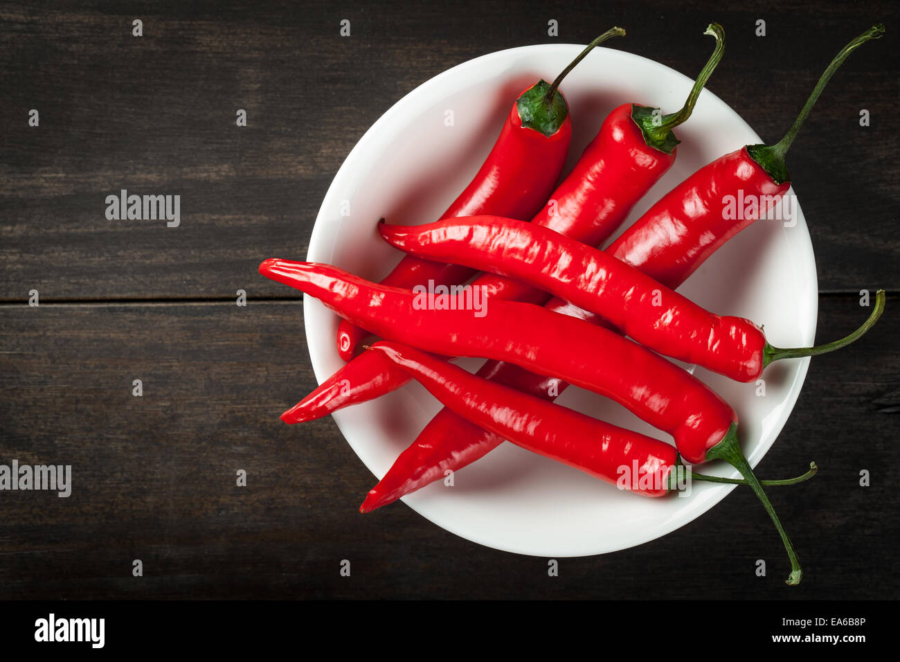 Plate red chili peppers hi-res stock photography and images - Alamy