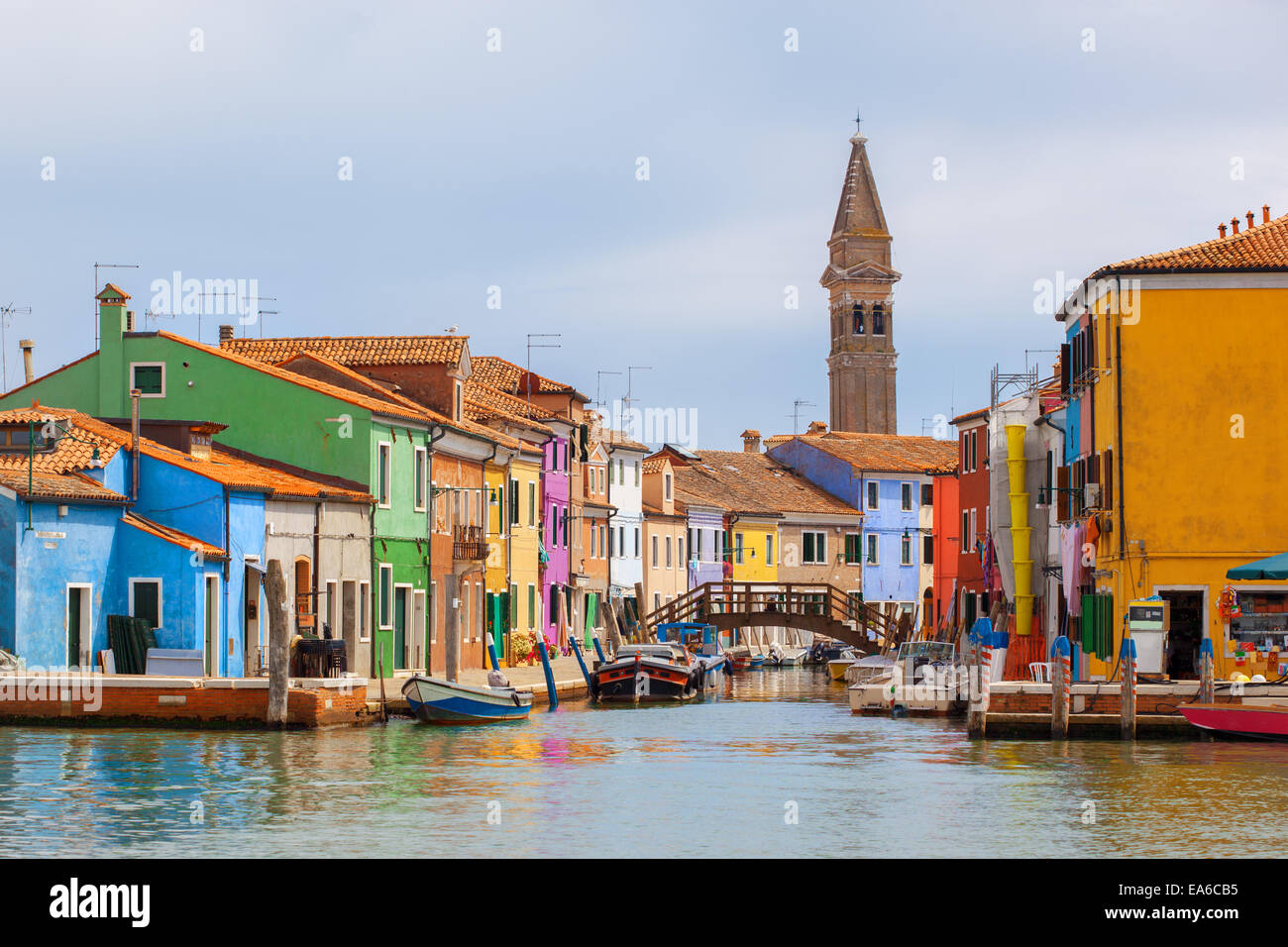 Color houses on Burano island near Venice Stock Photo - Alamy