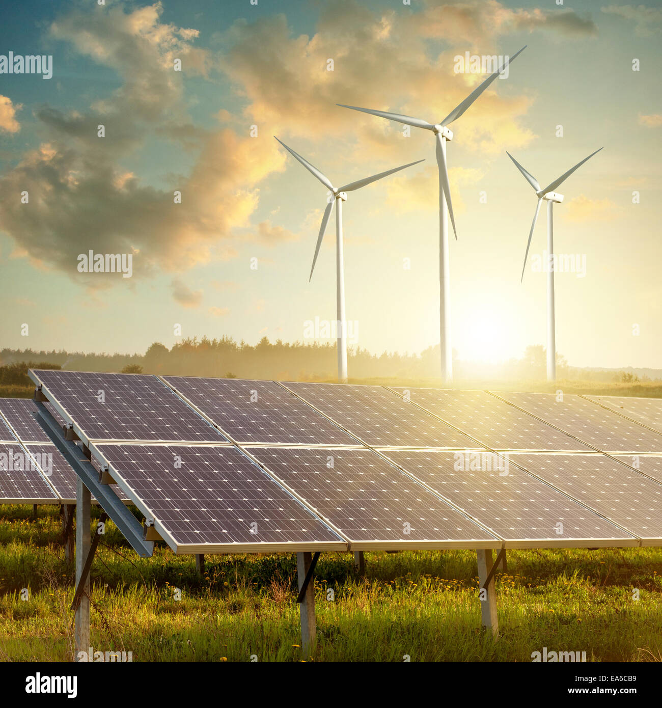 landscape on sunset Stock Photo - Alamy