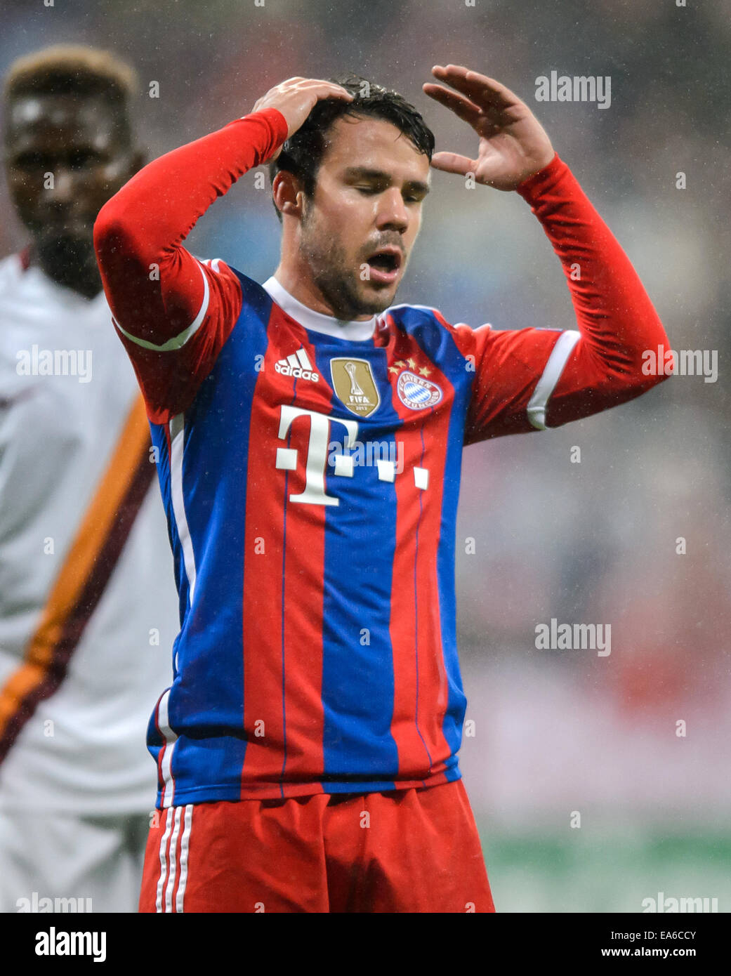 Munich, Germany. 5th Nov, 2014. Munich's Juan Bernat reacts during the ...