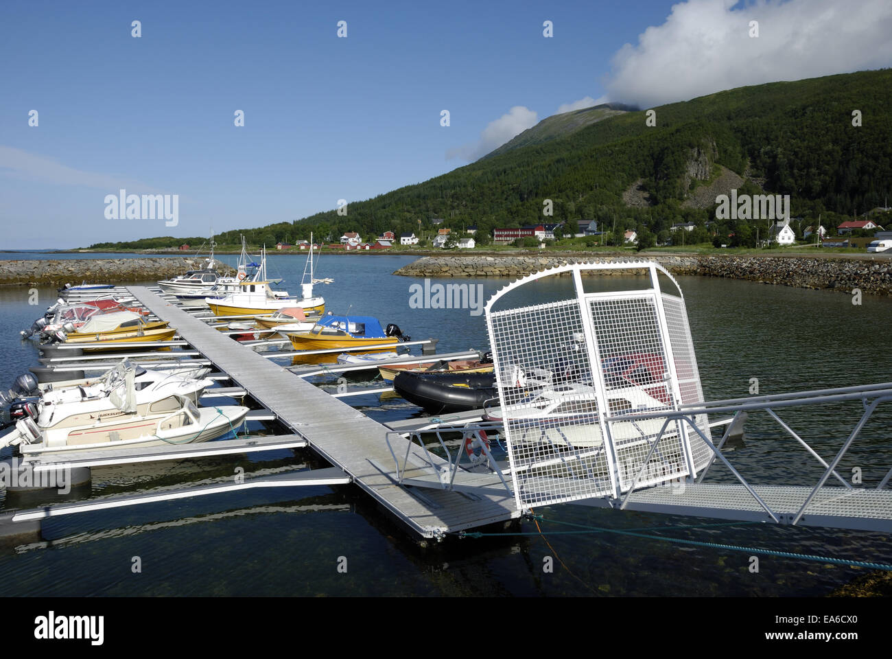 Marina in Skaland on Senja Stock Photo - Alamy