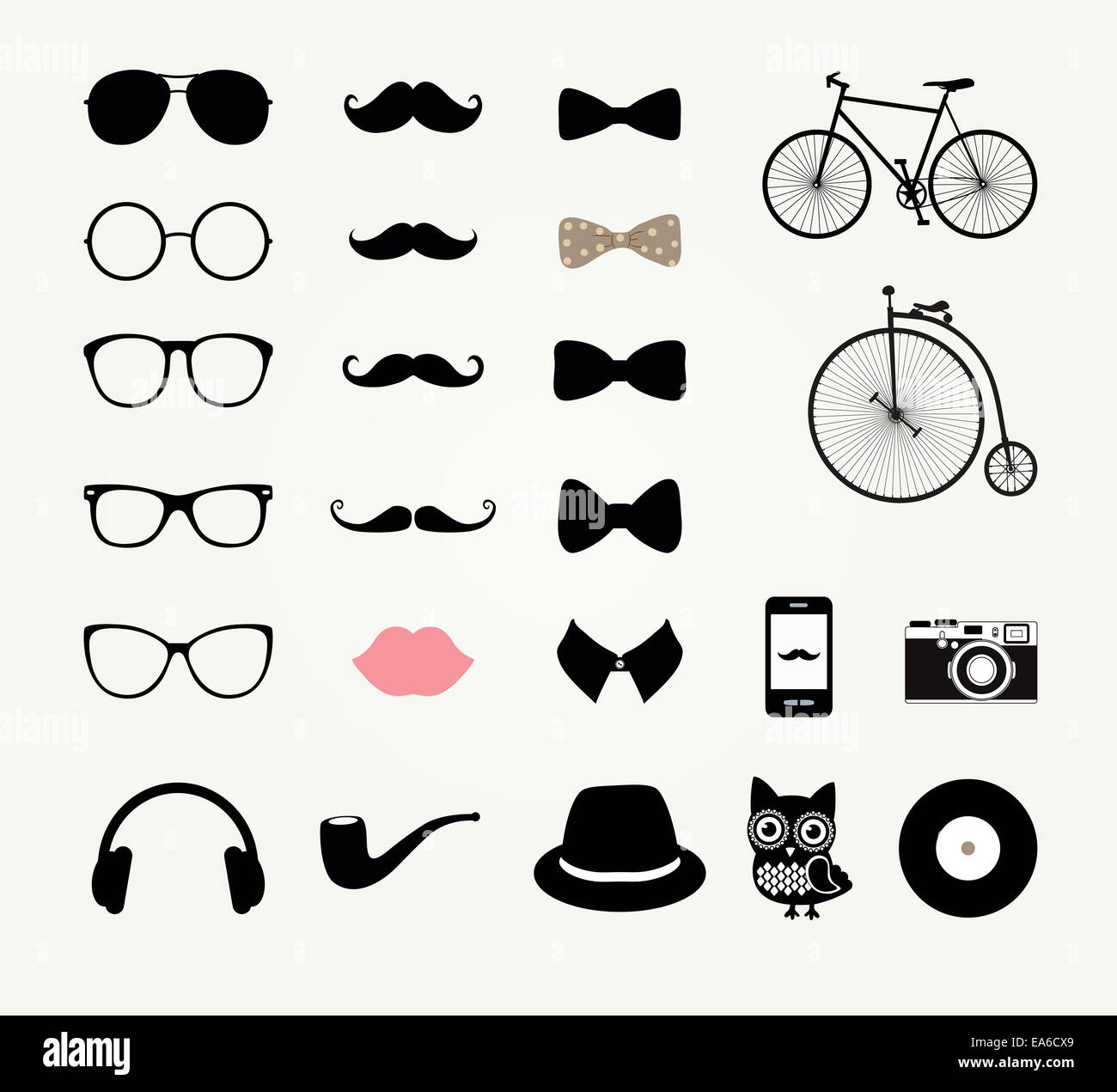 Vintage bicycle symbol Cut Out Stock Images & Pictures - Alamy
