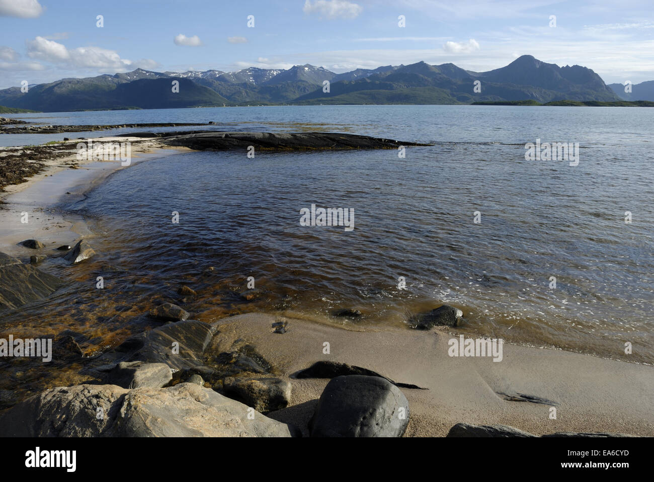 Fjord near Skaland on Senja Stock Photo - Alamy