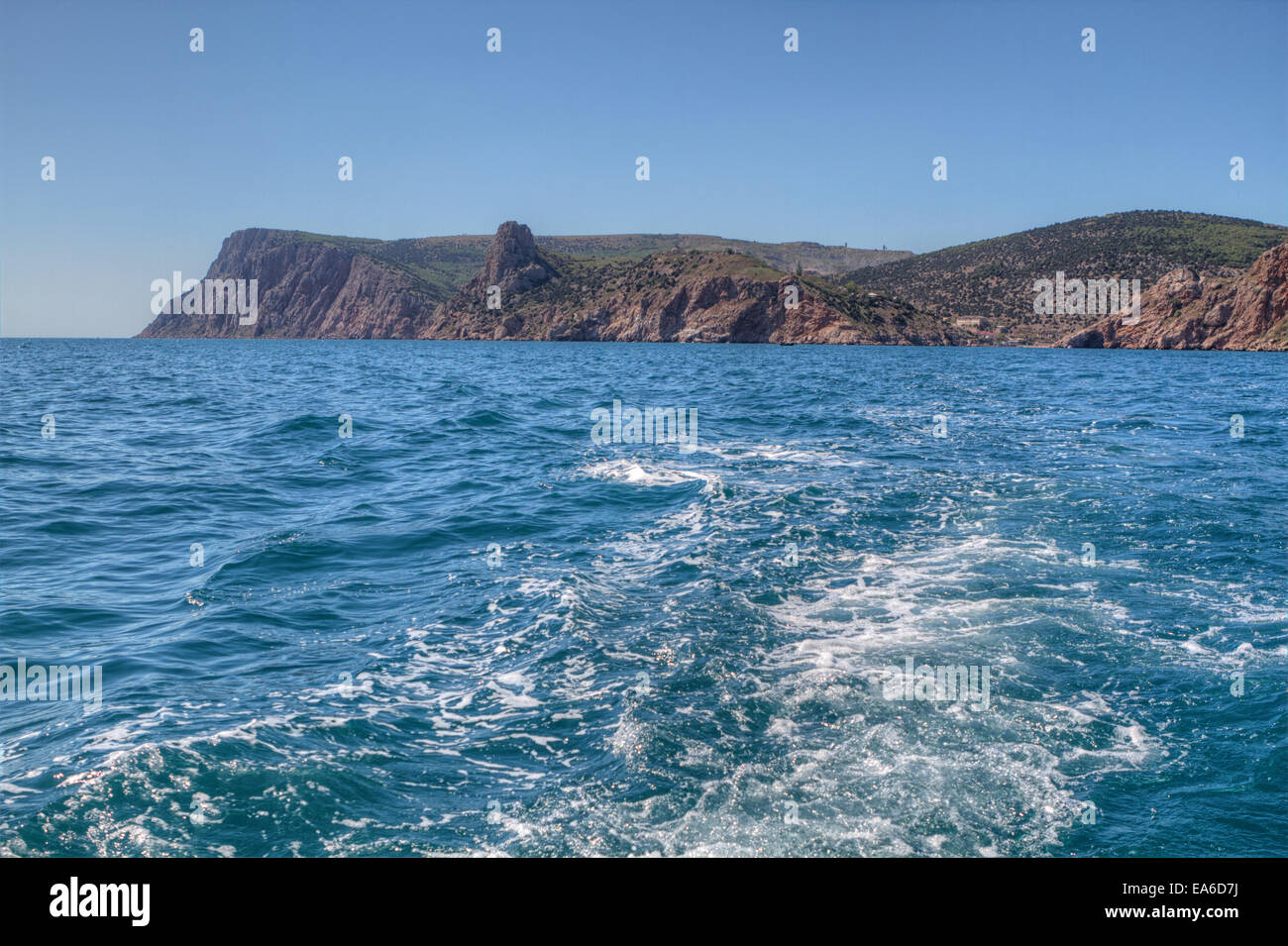 Sea landscape with rocks on shore Stock Photo - Alamy