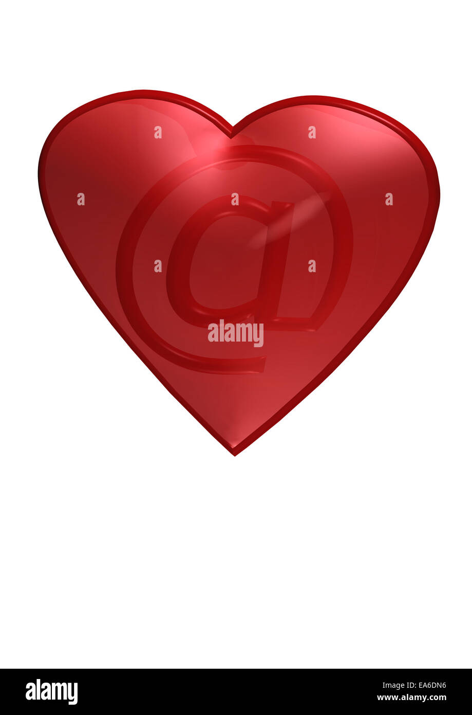 Red heart. Three dimensional render Stock Photo - Alamy