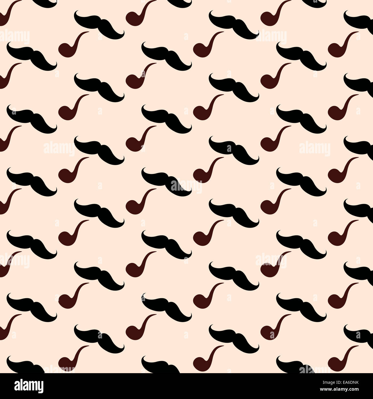 Hipster Mustache With Pipe Seamless Pattern Stock Photo - Alamy