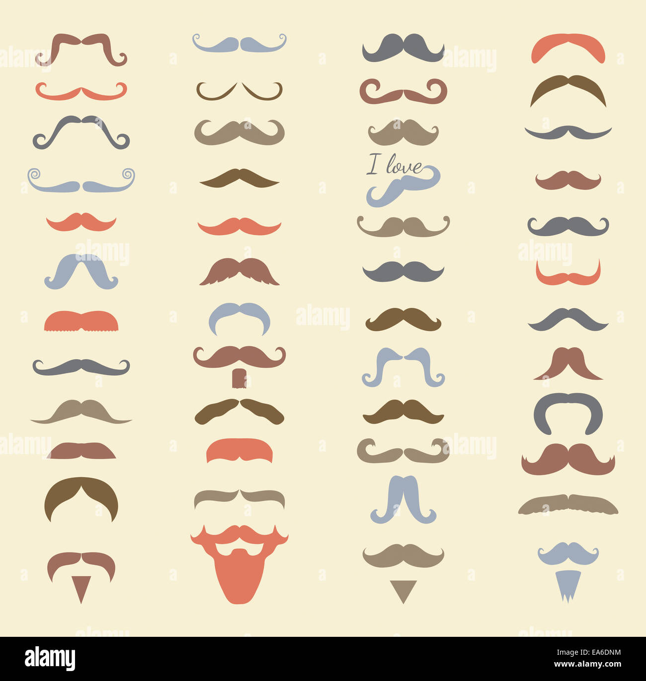 Curled moustache illustration hi-res stock photography and images - Alamy