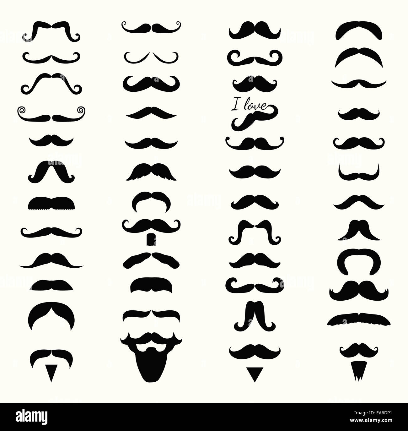 Curled moustache illustration hi-res stock photography and images - Alamy
