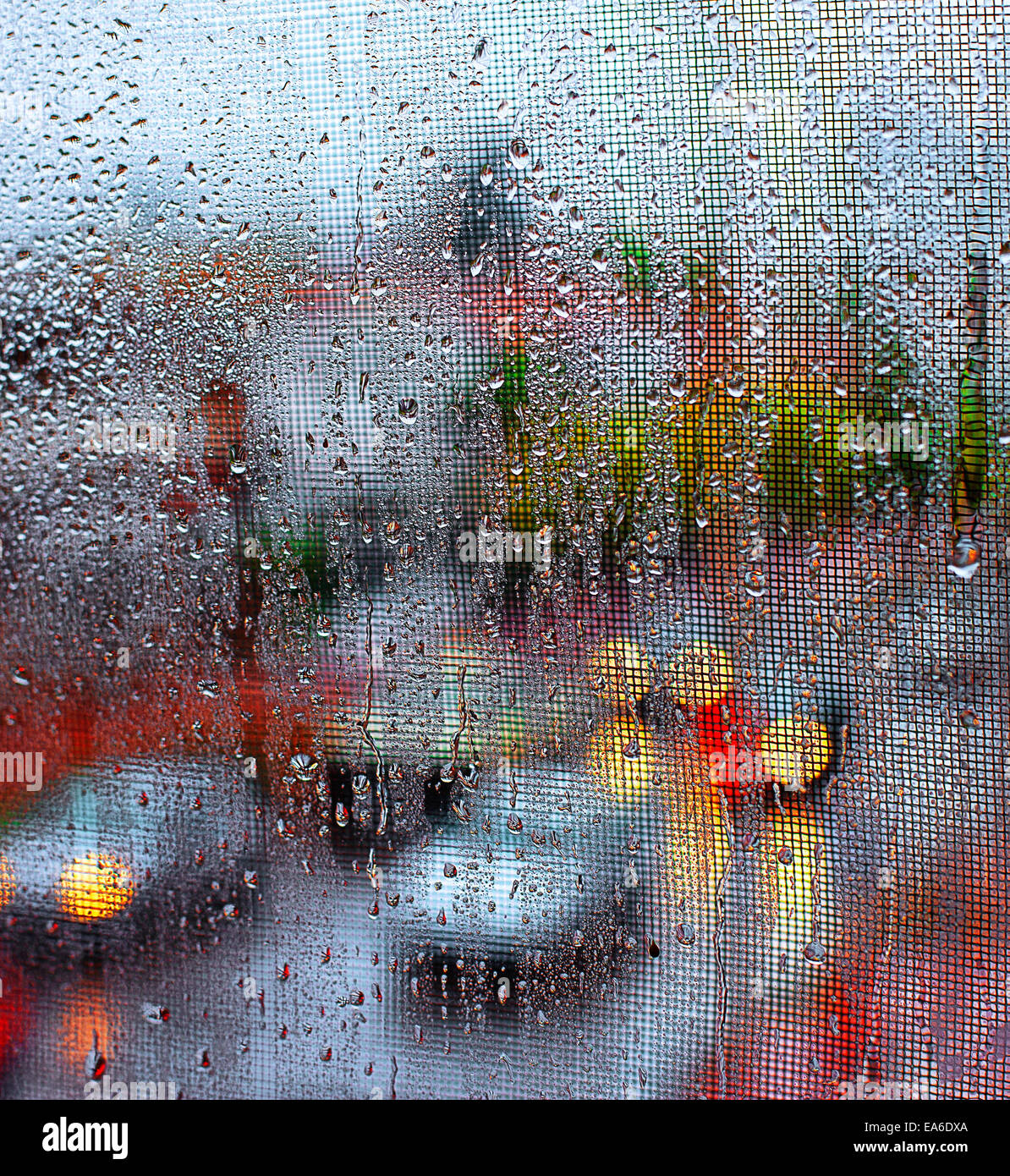 Traffic through window Stock Photo - Alamy