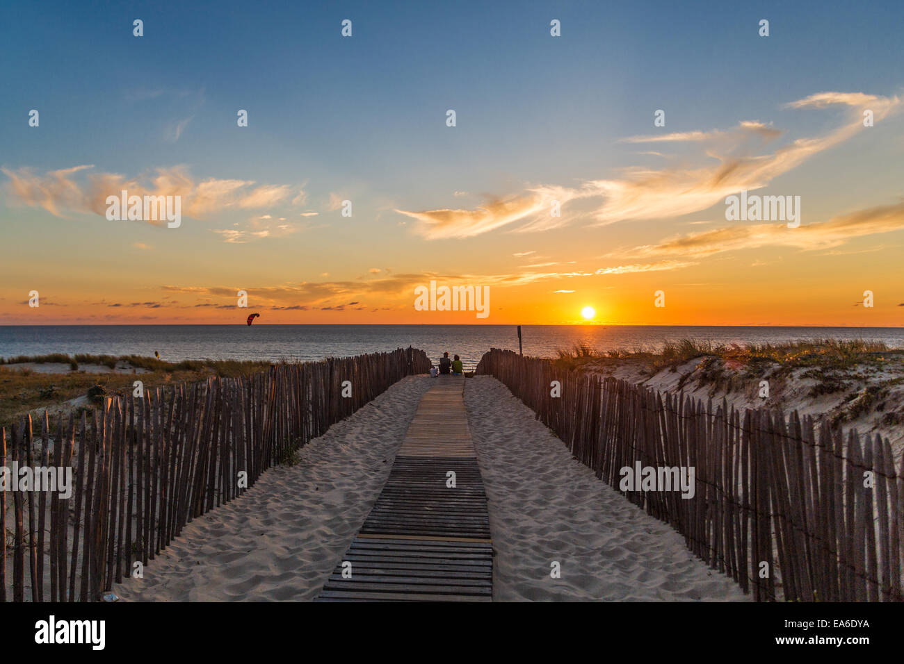 France, Aquitane, Mont-de-Marsan, Beach path Stock Photo - Alamy