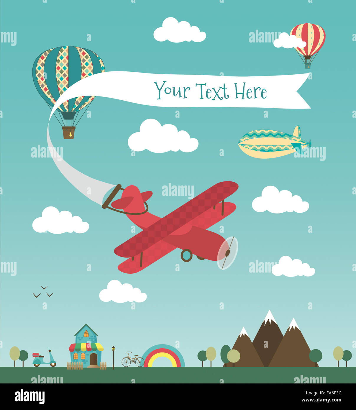 Clipart Plane Banner