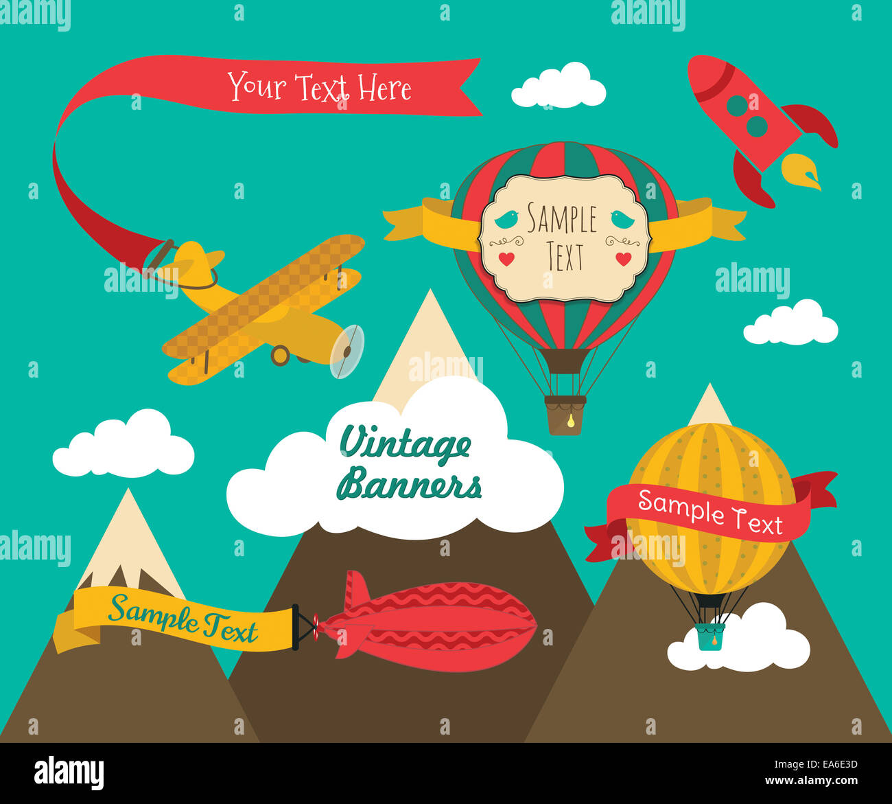 Vintage airplane pattern biplane hi-res stock photography and images ...