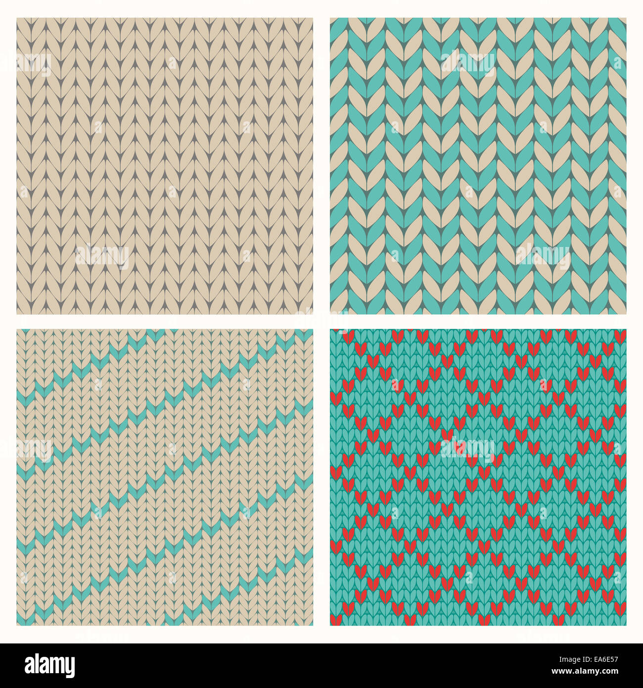 Knitting fabric vector pattern Cut Out Stock Images & Pictures - Alamy