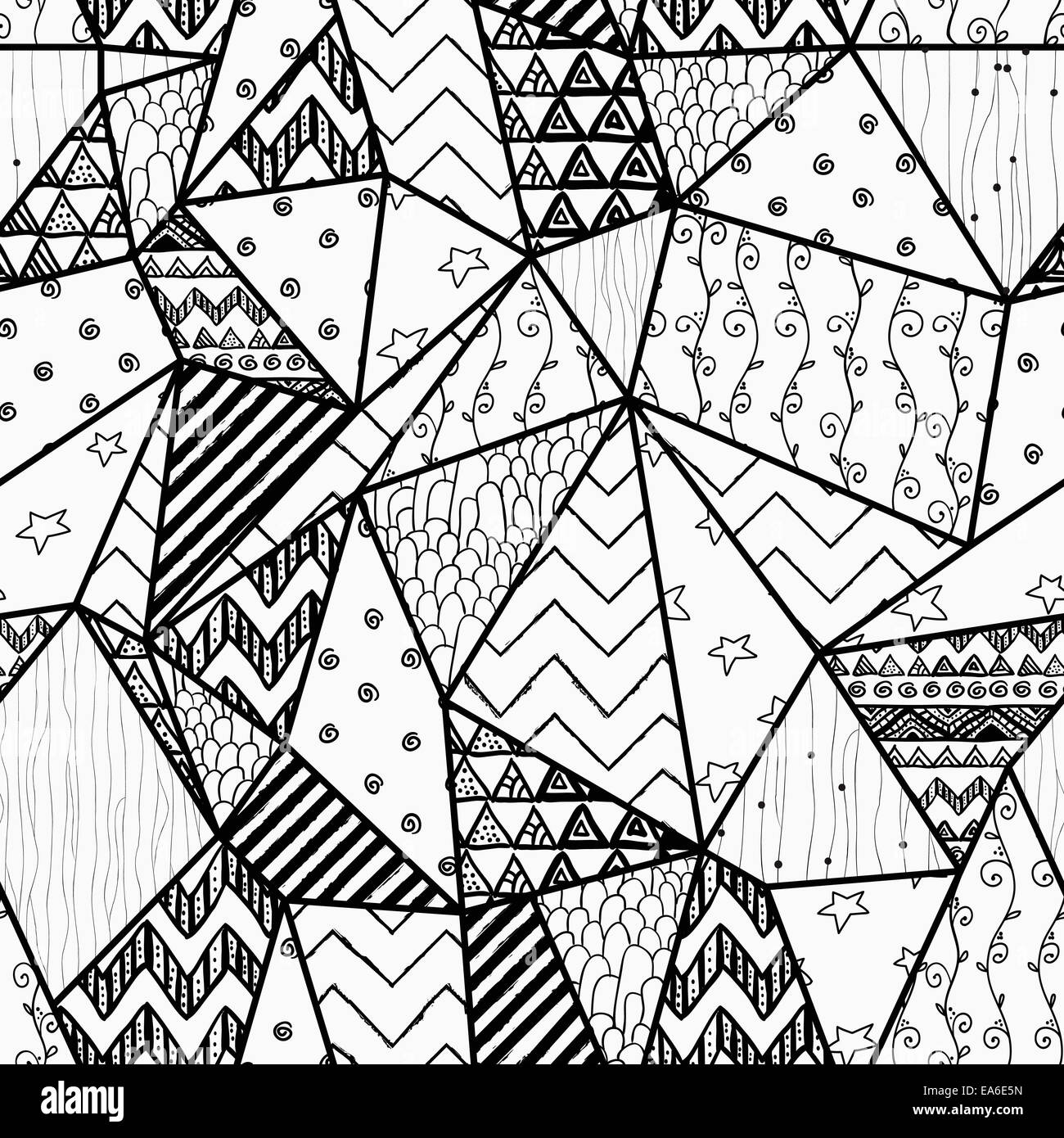 Geometric Hand-drawn Abstract Seamless Background Stock Photo - Alamy