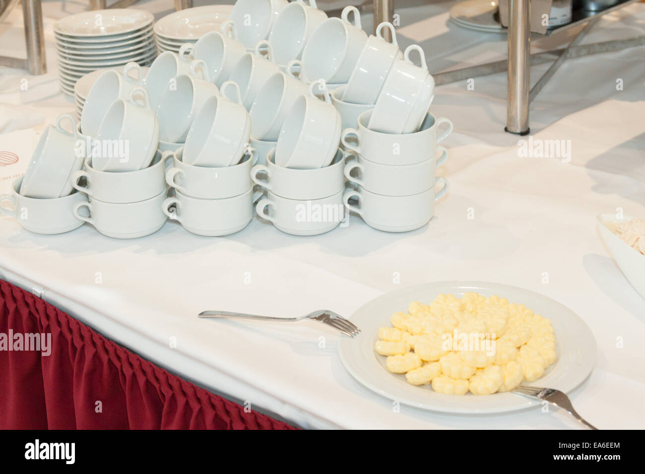 Cups and butter flakes Stock Photo - Alamy