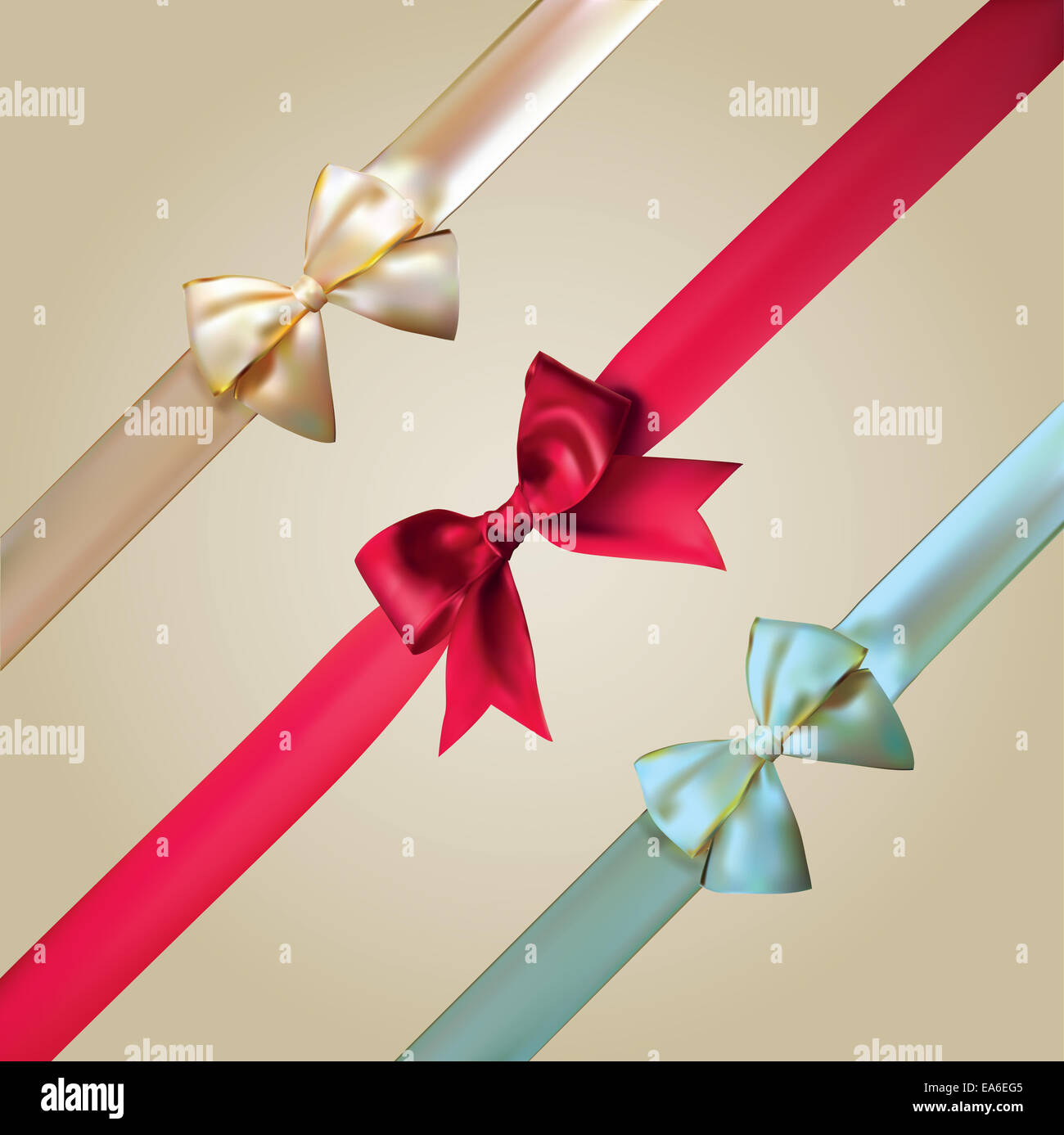 Corner Ribbons And Bows Set Stock Photo - Alamy