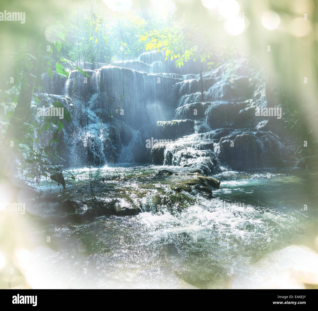 Waterfall in Mexico Stock Photo - Alamy