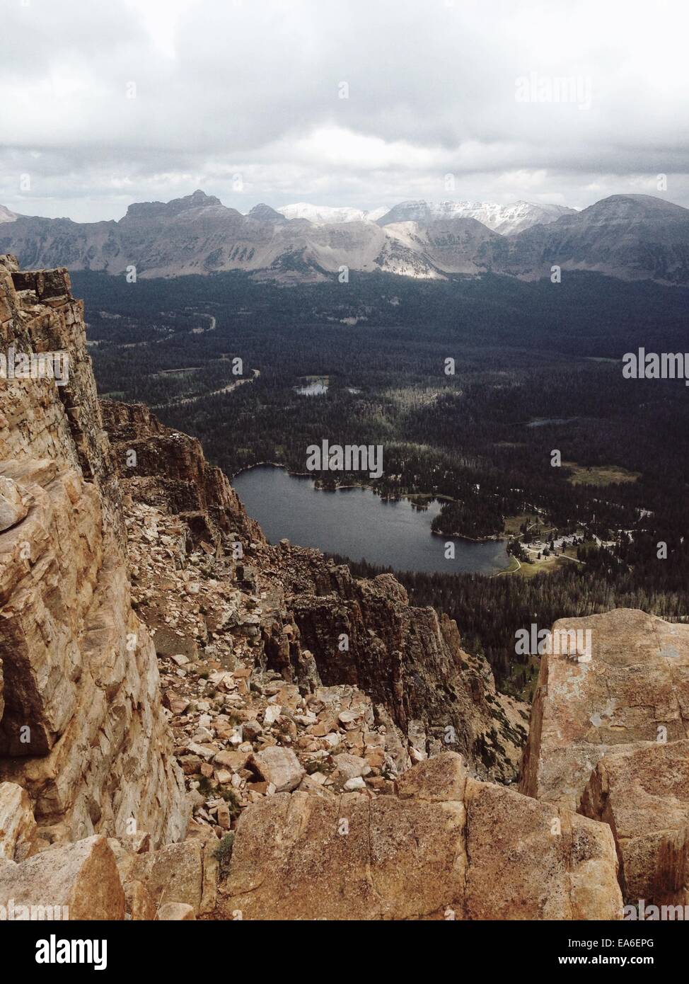 USA, Utah, Elevated view of Mirror Lake Stock Photo - Alamy