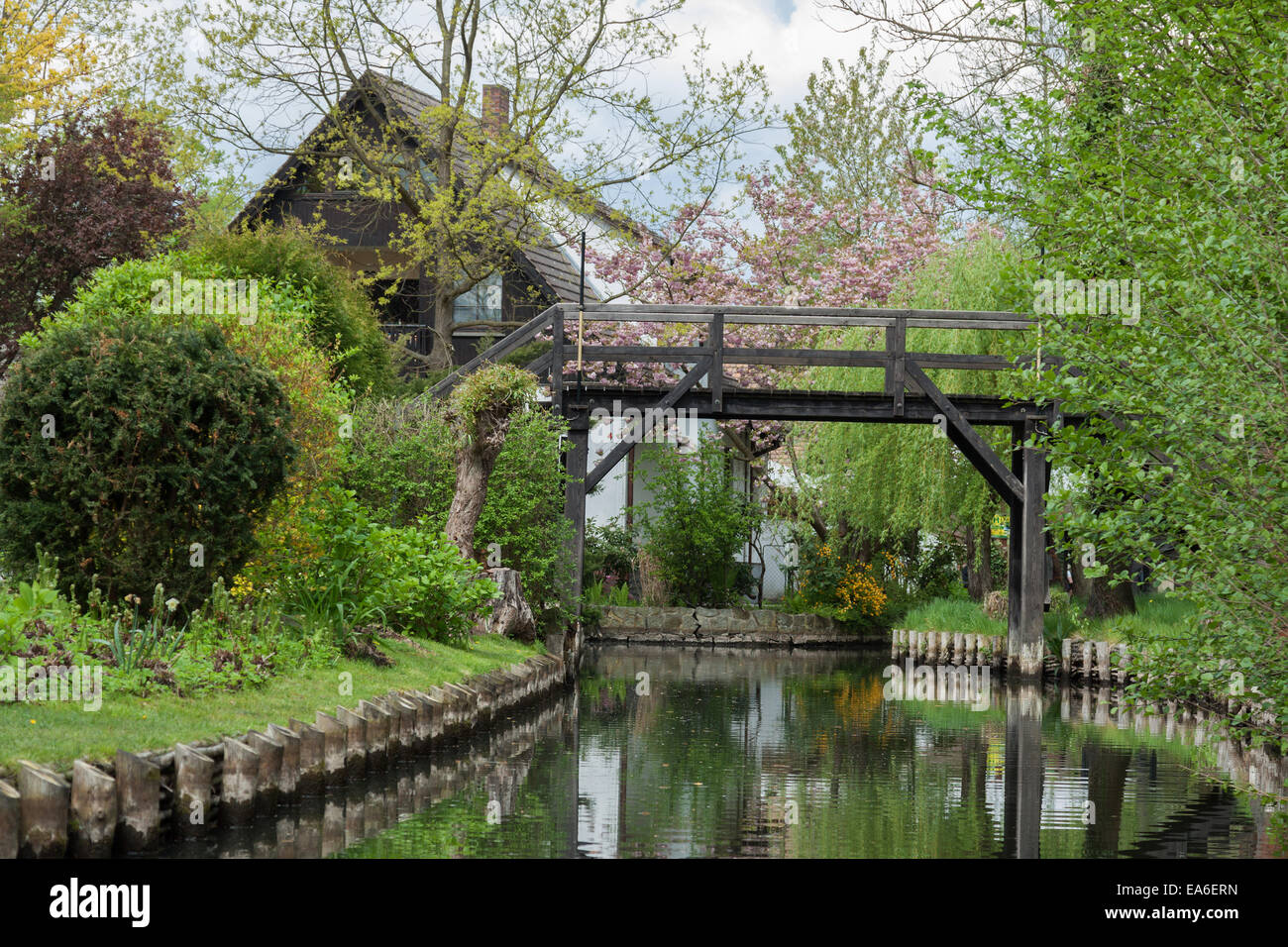 Bridge over canal Stock Photo - Alamy