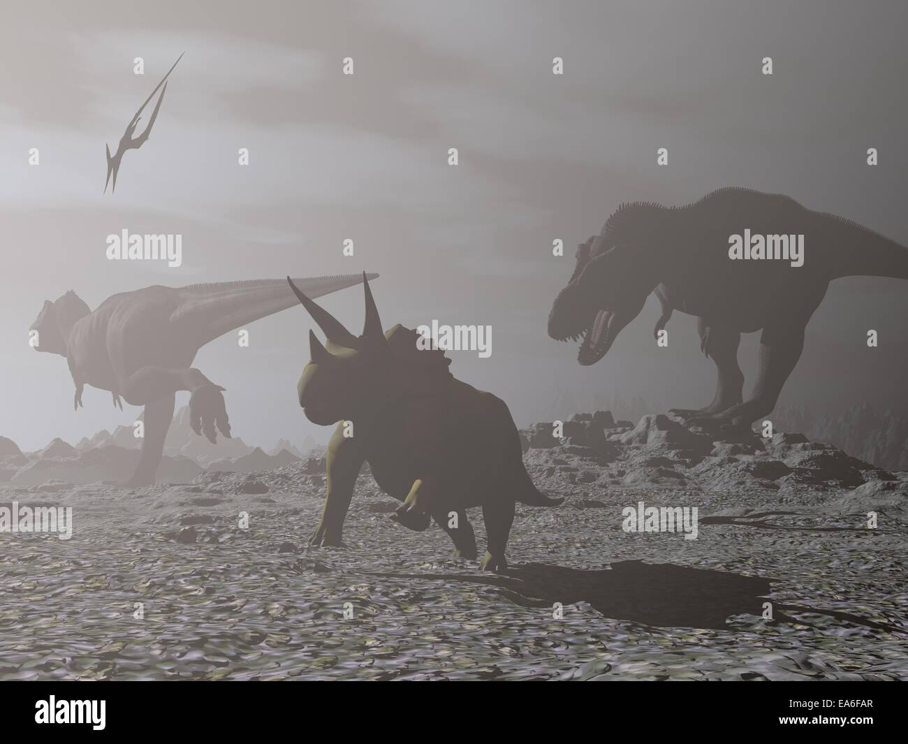 Impact winter - 3D render Stock Photo - Alamy