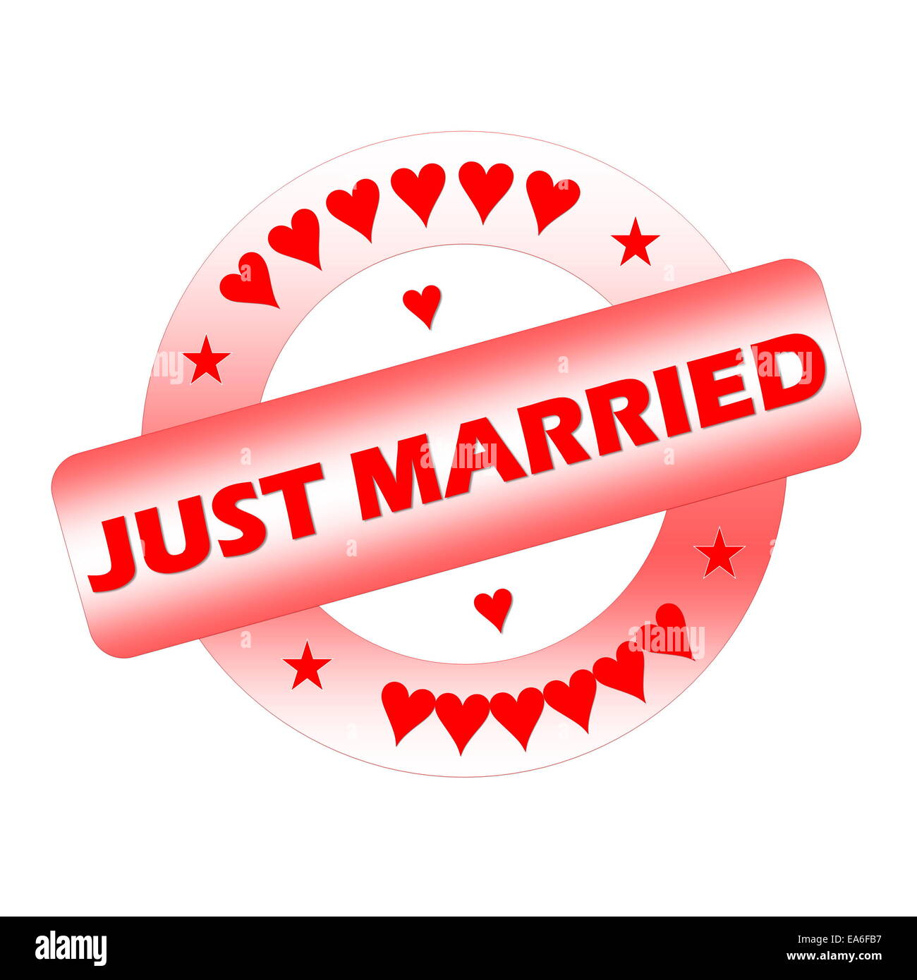 Just married stamp Stock Photo - Alamy