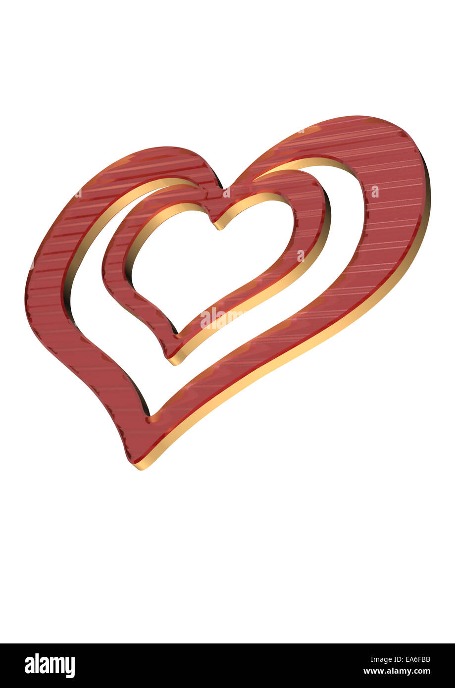 Red heart. Three dimensional render Stock Photo - Alamy