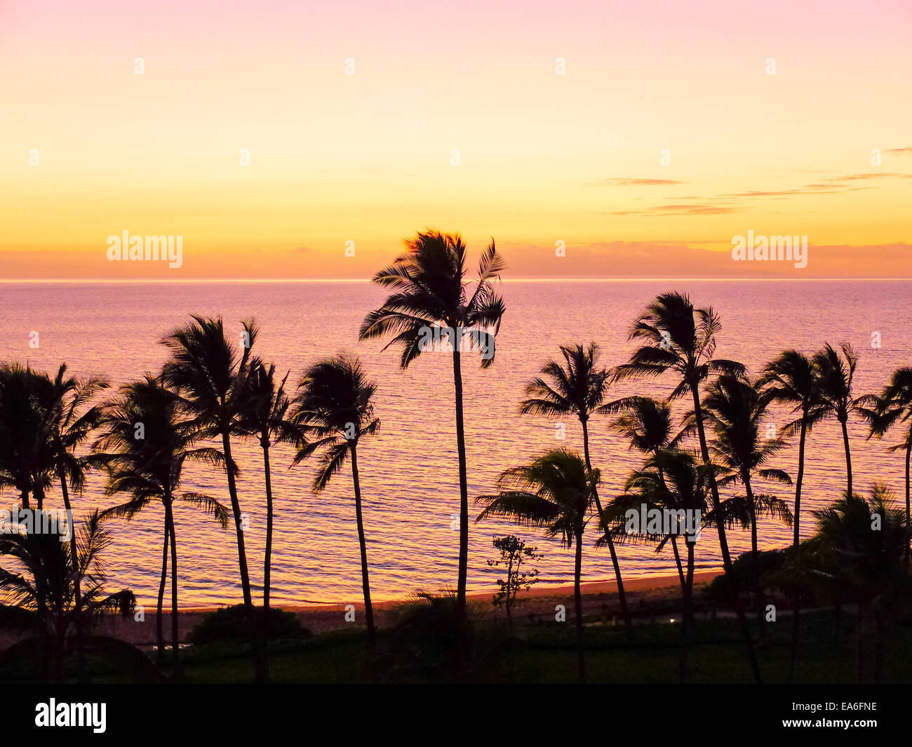Wailea pastel colors sunset hi-res stock photography and images - Alamy
