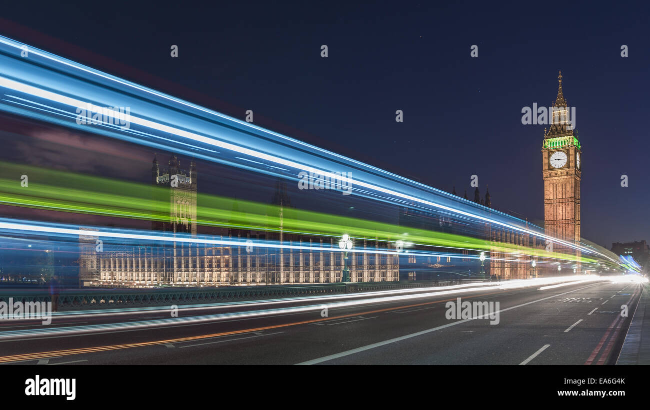 UK, England, London, Big Ben and Houses of Parliament at night Stock ...