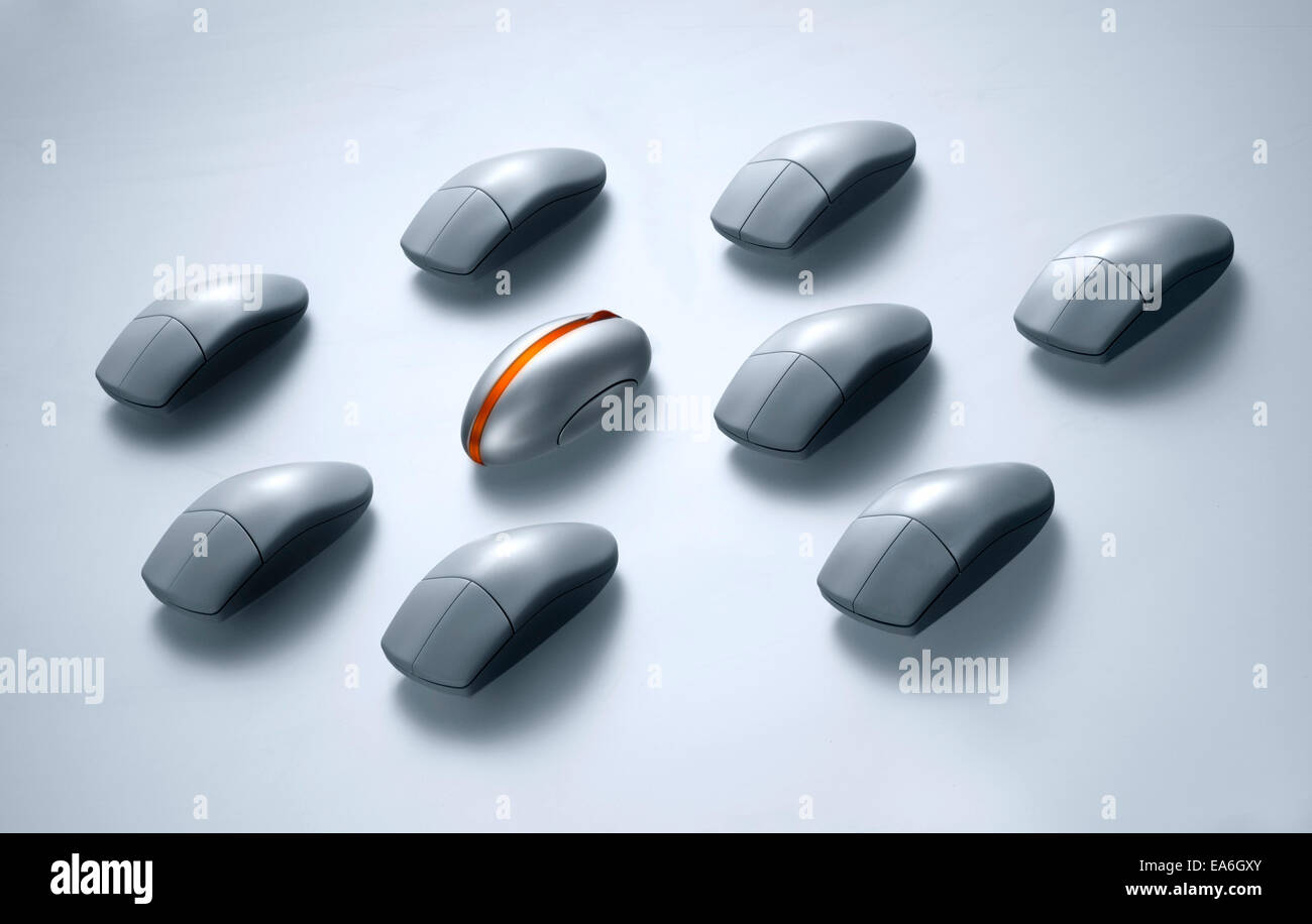 Computer mice in a group Stock Photo - Alamy