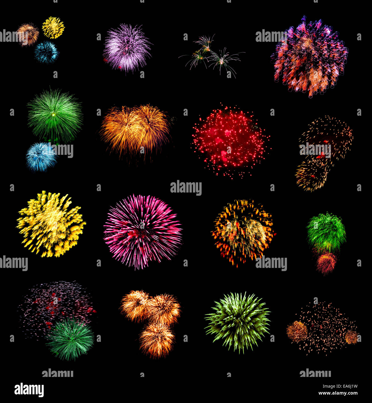Exploding festival fireworks set hi-res stock photography and images ...