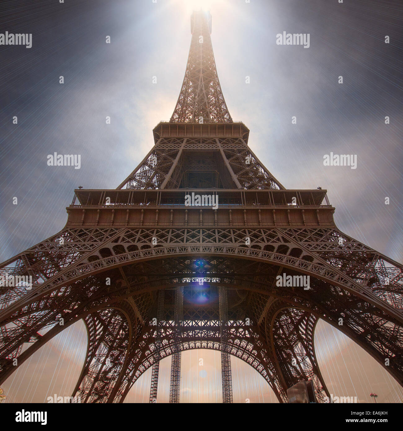 France, Paris, Low angle view of Eiffel Tower Stock Photo - Alamy