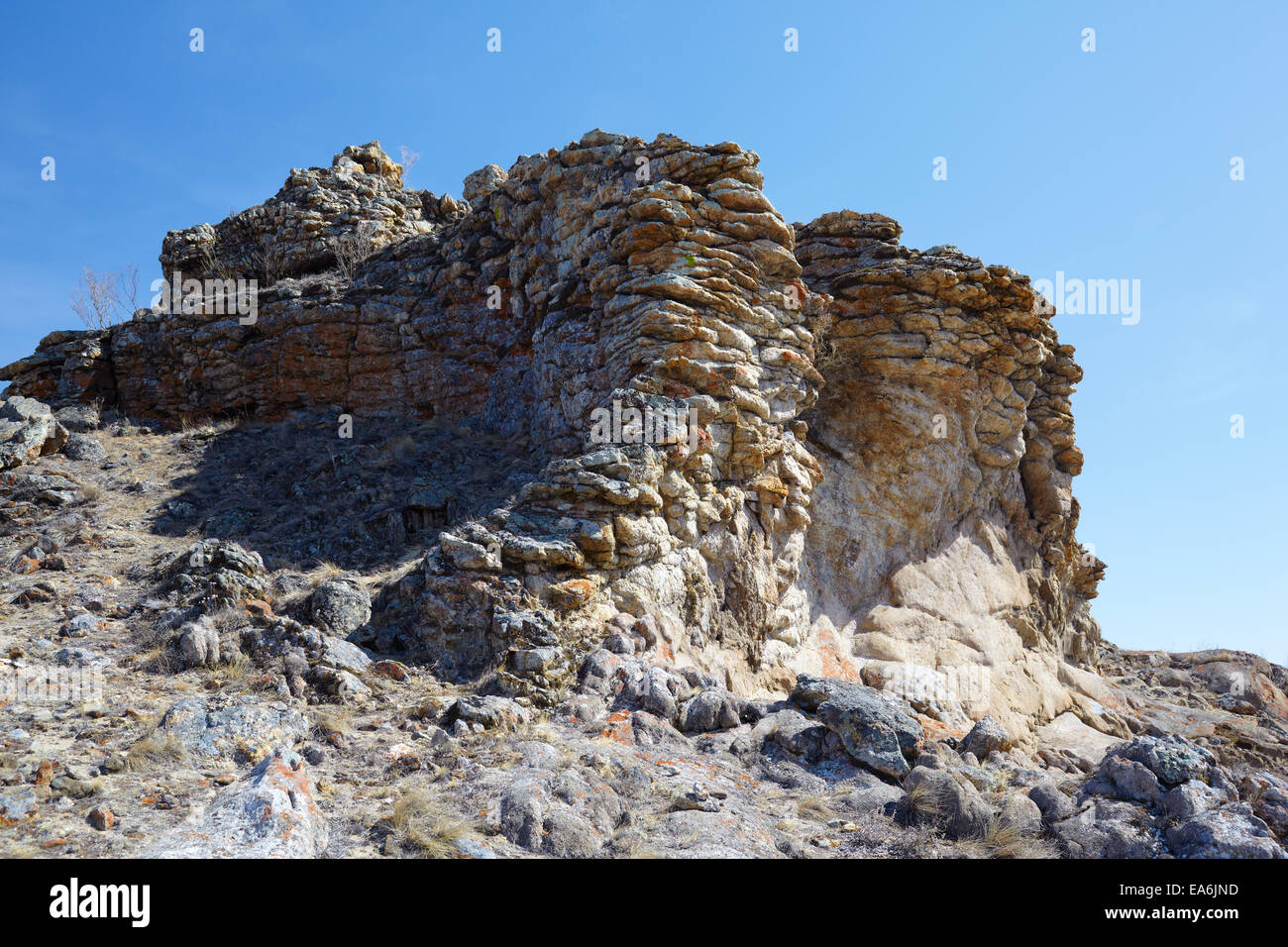 Plush Rocks near Baikal lake Stock Photo - Alamy