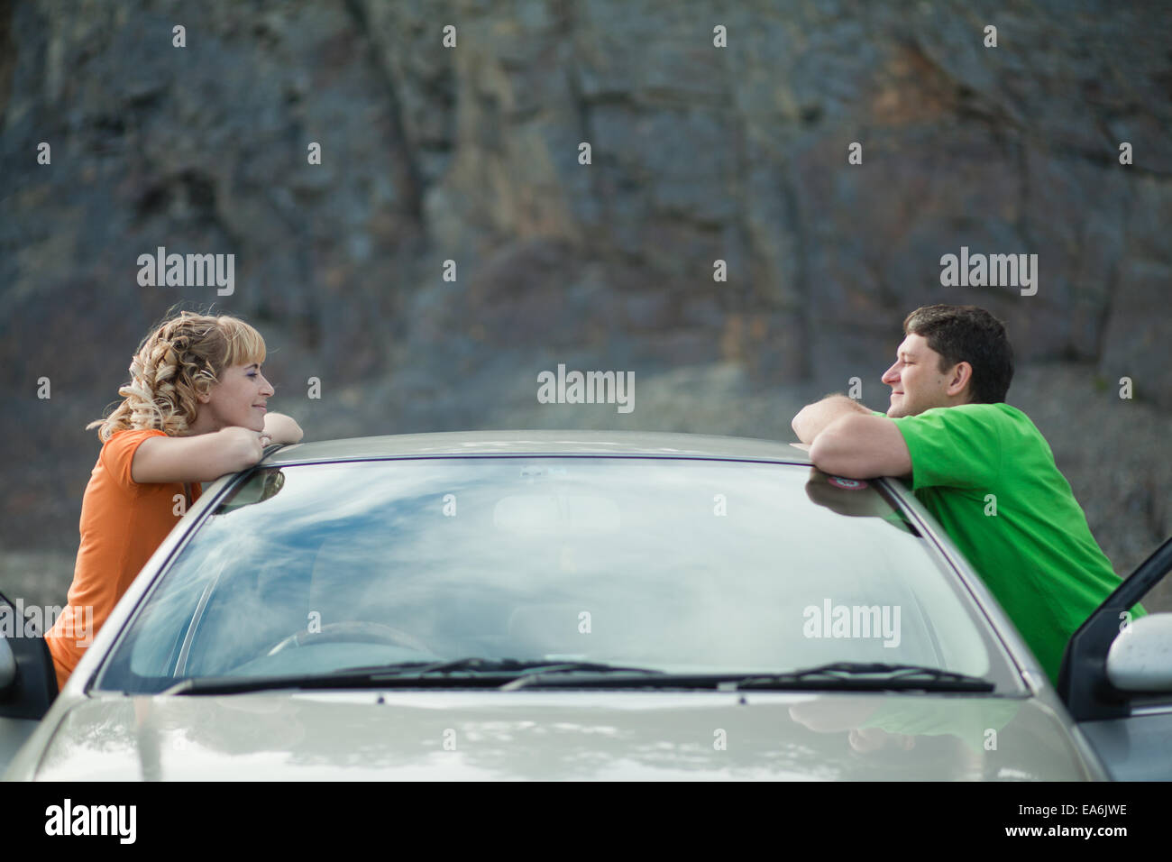 Car people smile hi-res stock photography and images - Alamy